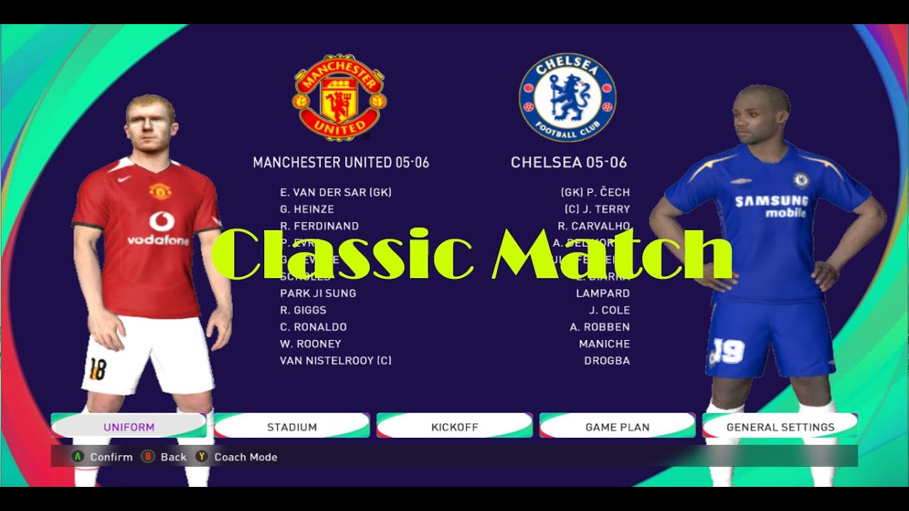 Manchester United 05 06 vs Chelsea 05 06 || PES 17 - YouTube