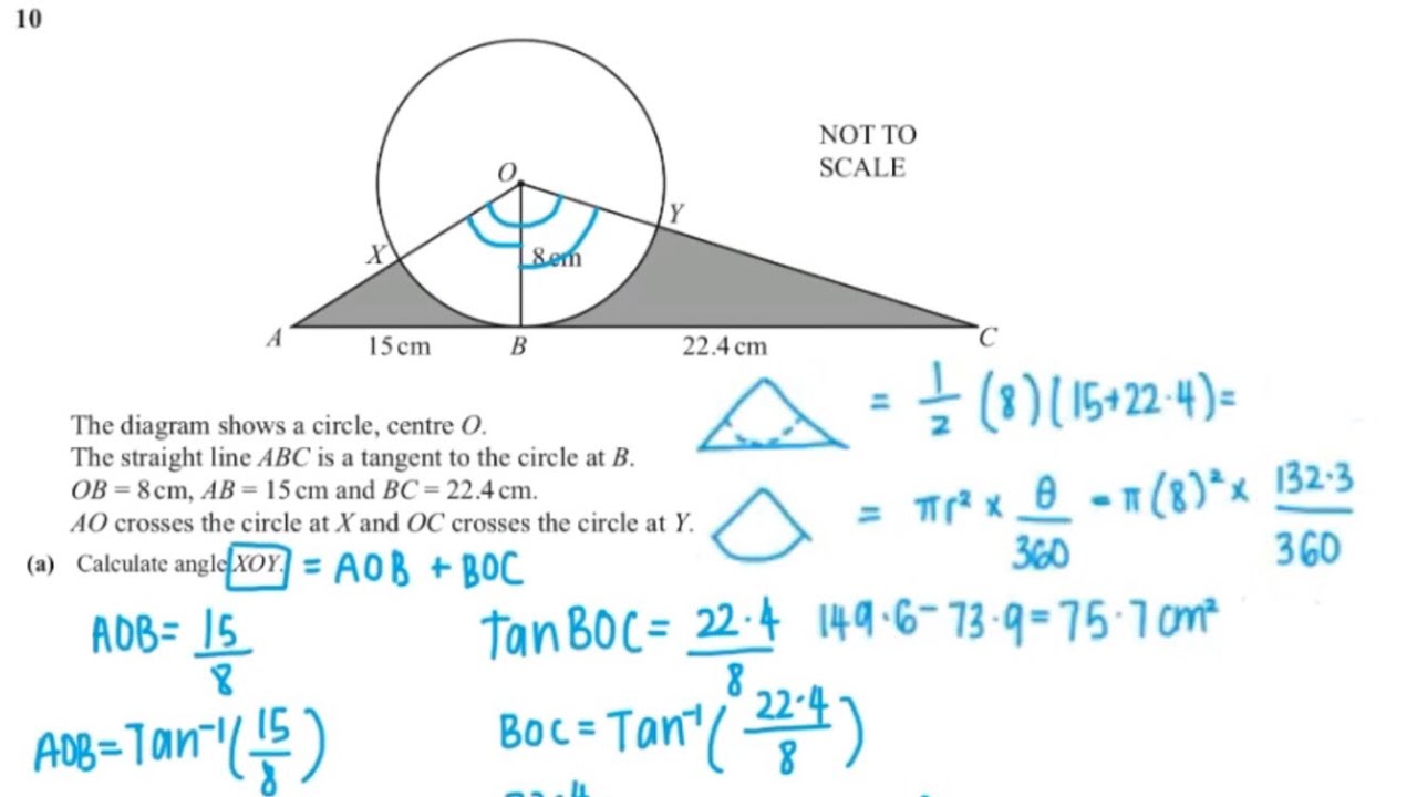Angles of a Sector and Length of an Arc | IGCSE MATH (0580) PAST PAPER ...