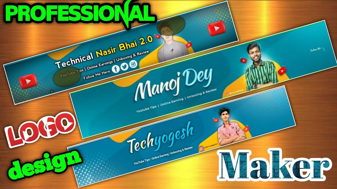 YouTube Banner Kaise Banaye I youtube banner Tutorial | How To Make ...