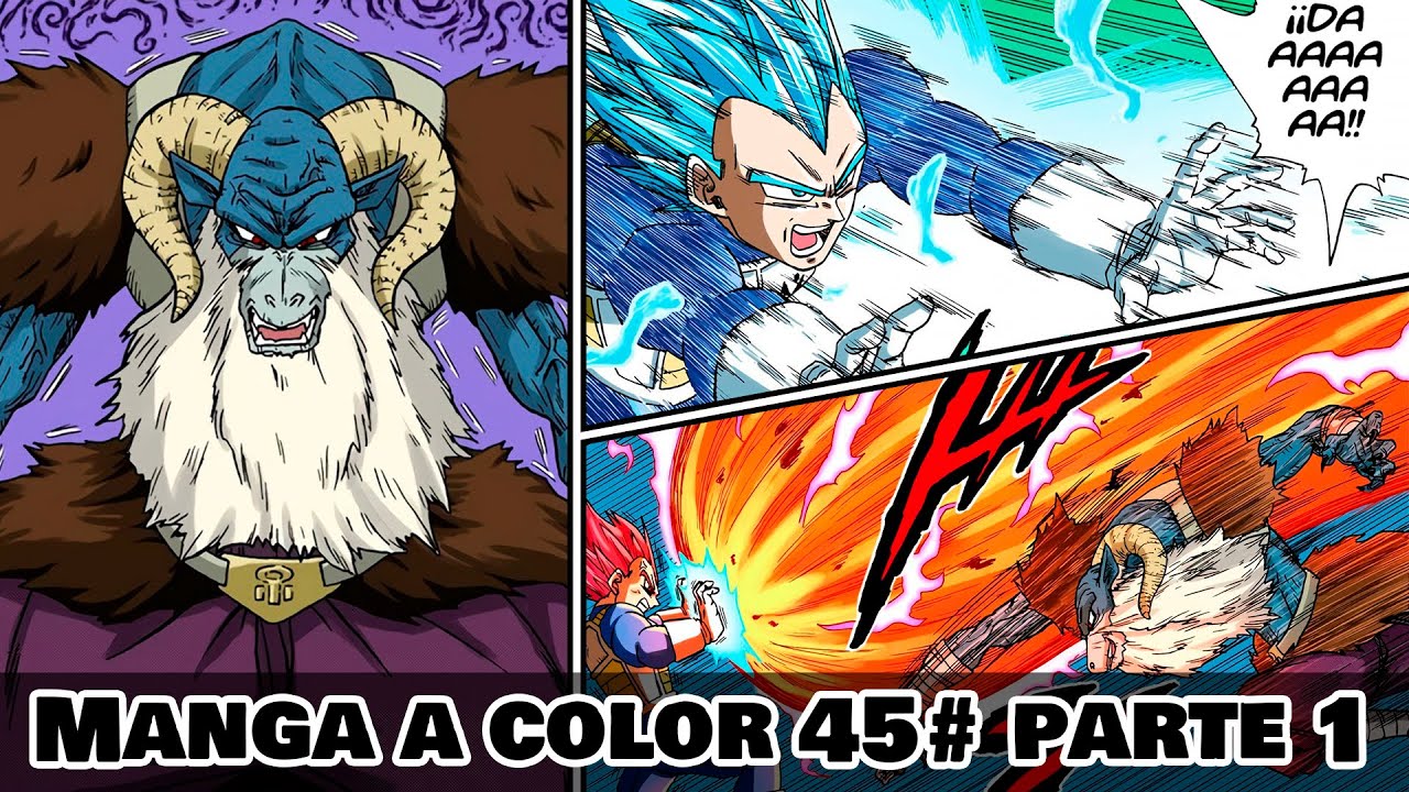 DBS Manga a Color Capitulo 45 Parte 1 | VEGETA Ssj DIOS Vs MORO - YouTube