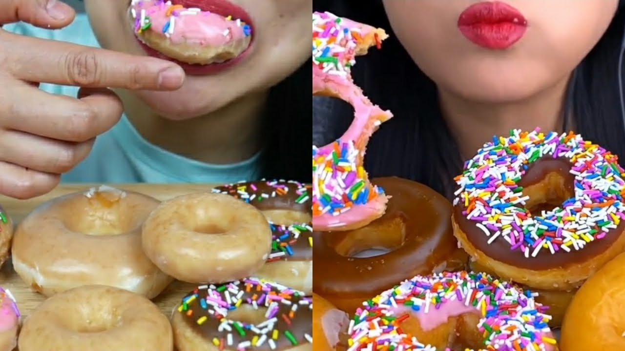 THE BEST ASMR Donuts Mukbang Compilation - YouTube