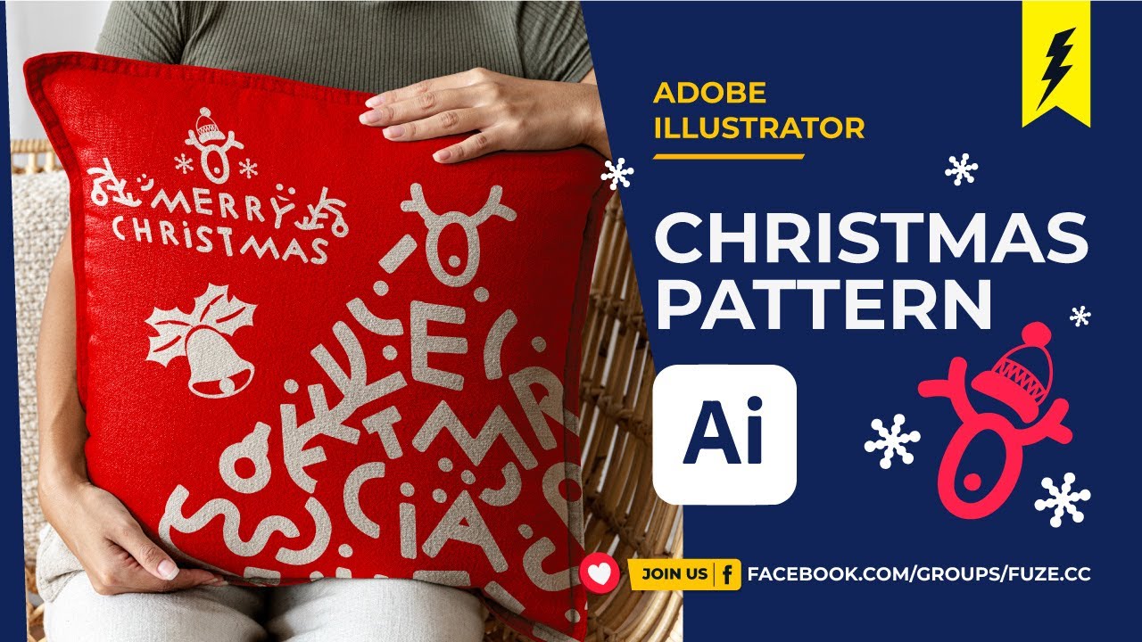 Christmas pattern using Adobe illustrator | Part 09 | أدوبي إليستريتور ...