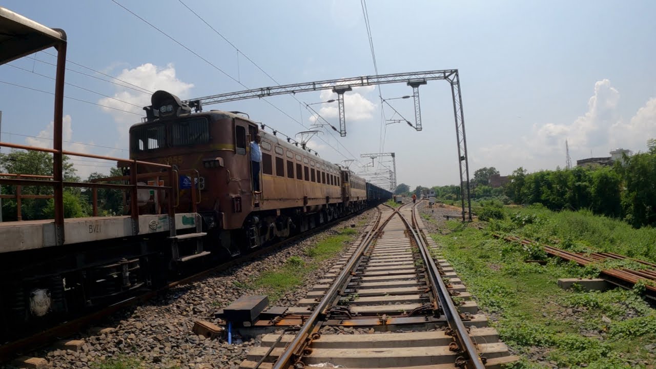 WAG 12 And DUAL WAG 5 Locomotive | Very Long Maal Gaadi Python Freight ...