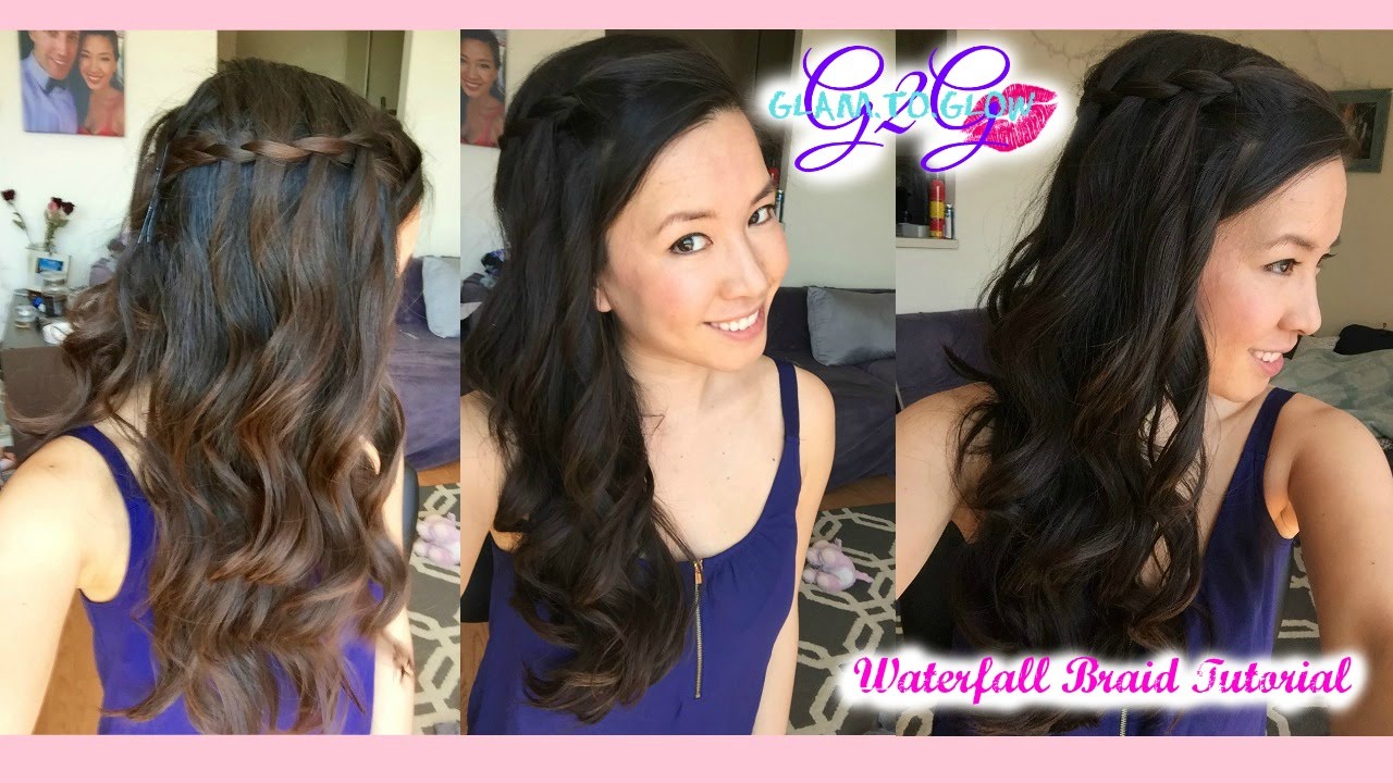 Sweet and Simple Waterfall Braid Tutorial - YouTube