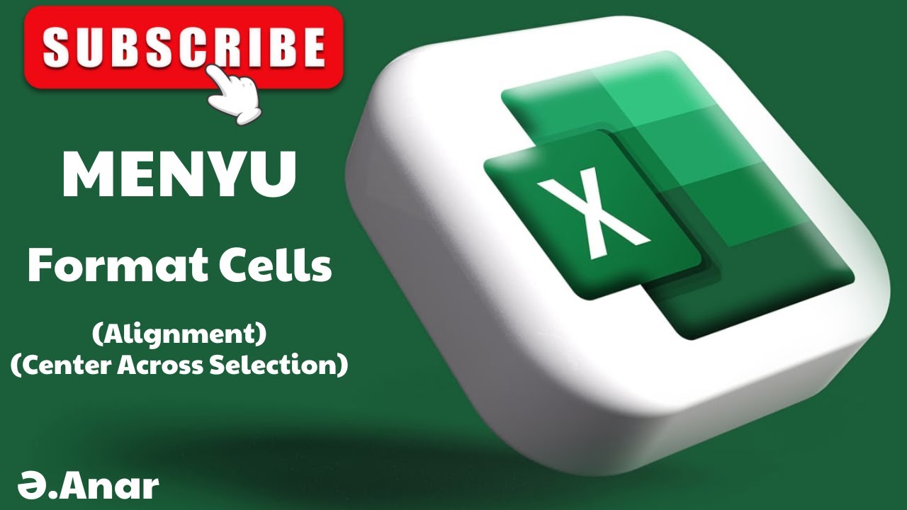 Excel Format Cells, Alignment, Center Across Selection (mətni seçilmiş ...