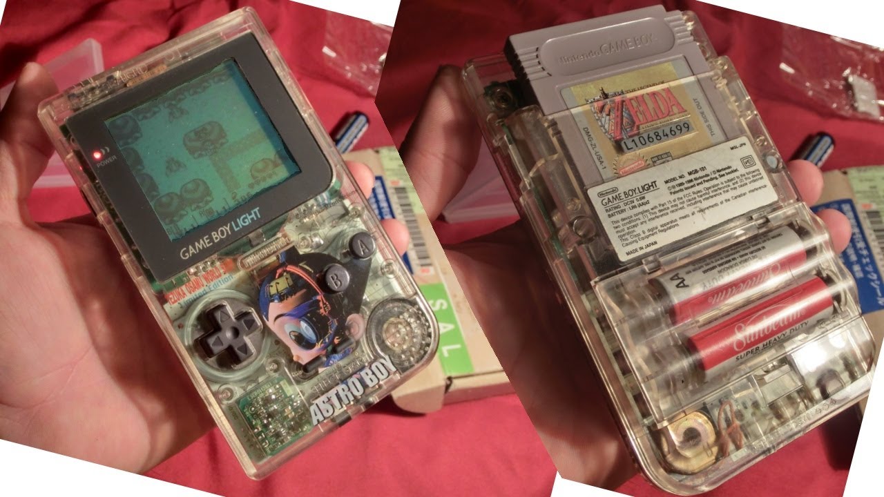 RARE Astro Boy Clear Game Boy Light - YouTube