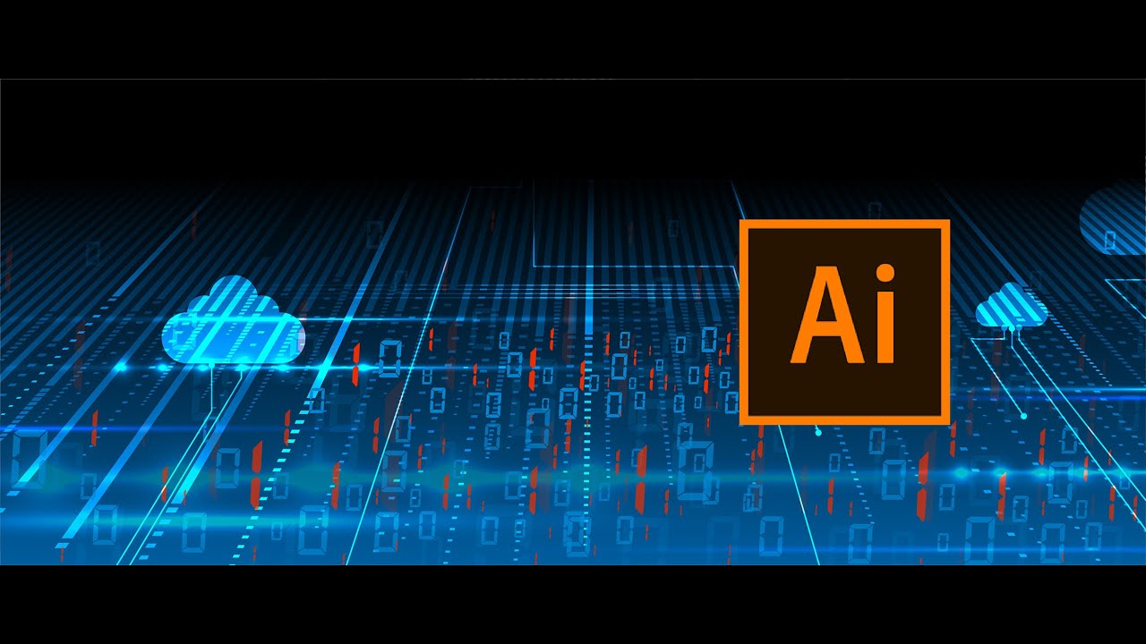 How to draw cloud technology background in Adobe Illustrator - YouTube