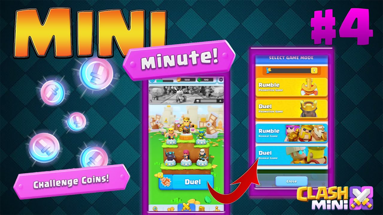 Challenge COINS, MENÚS y RANKEDS🏆 (Clasificatoria) de CLASH MINI⚔️ ...