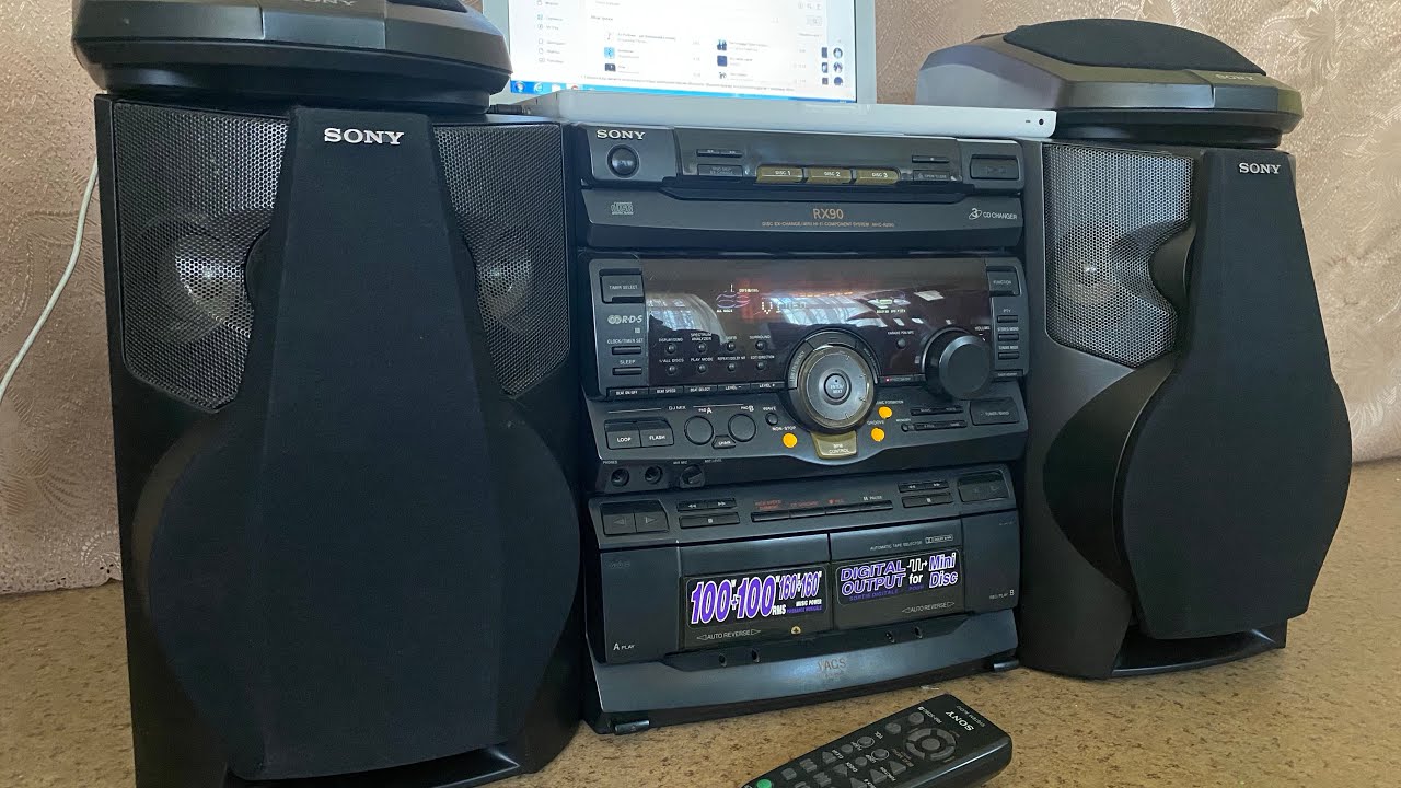 Демонстрация работы музыкального центра SONY RX90 - YouTube