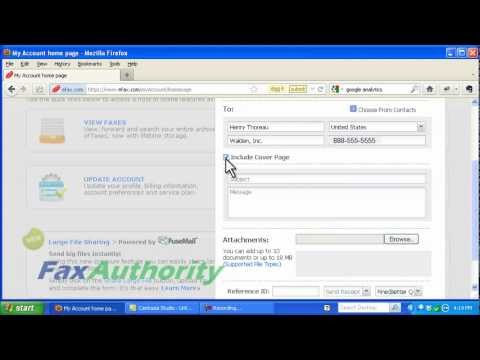 eFax(R) Review - Sending a Fax Through the Web Interface - YouTube