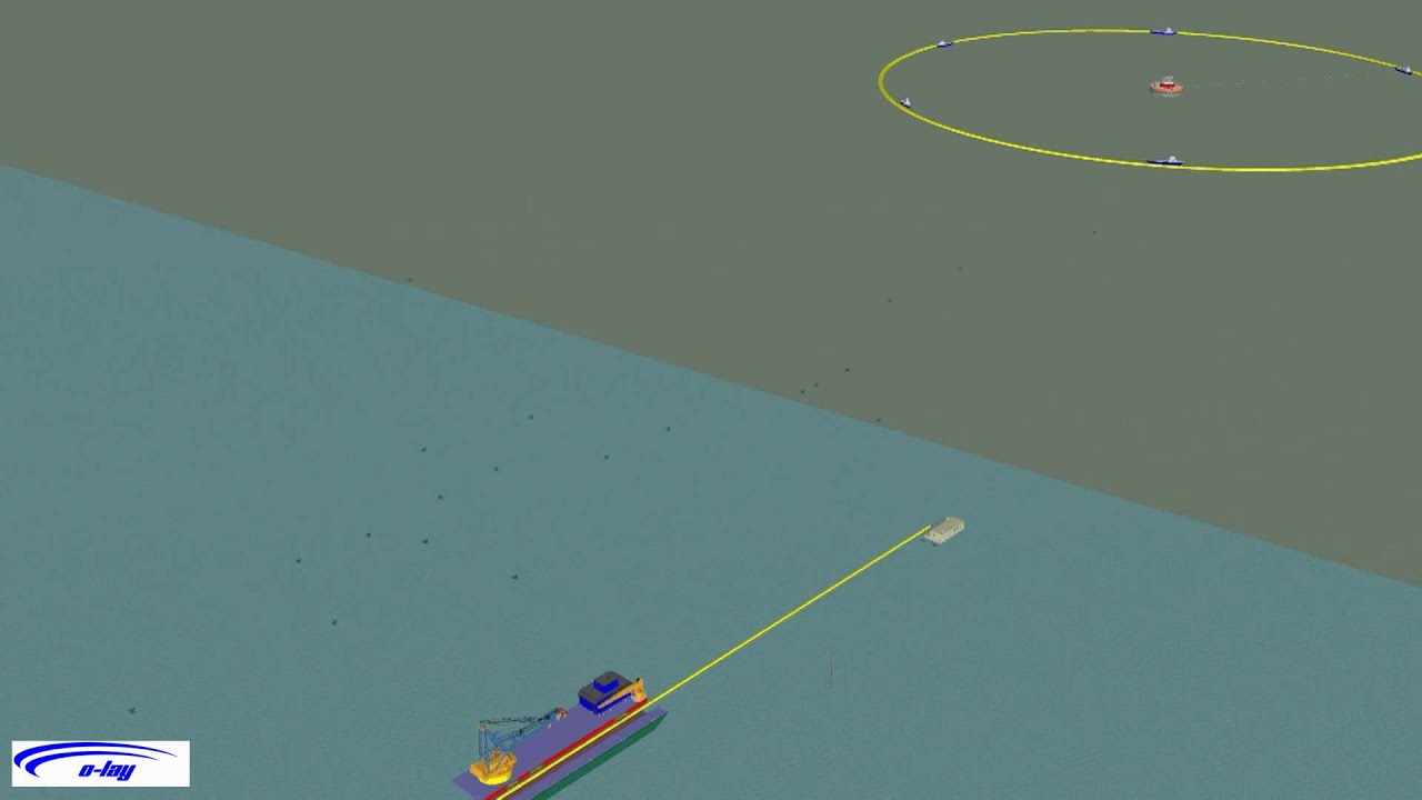 O-lay pipeline installation in extreme shallow water - YouTube