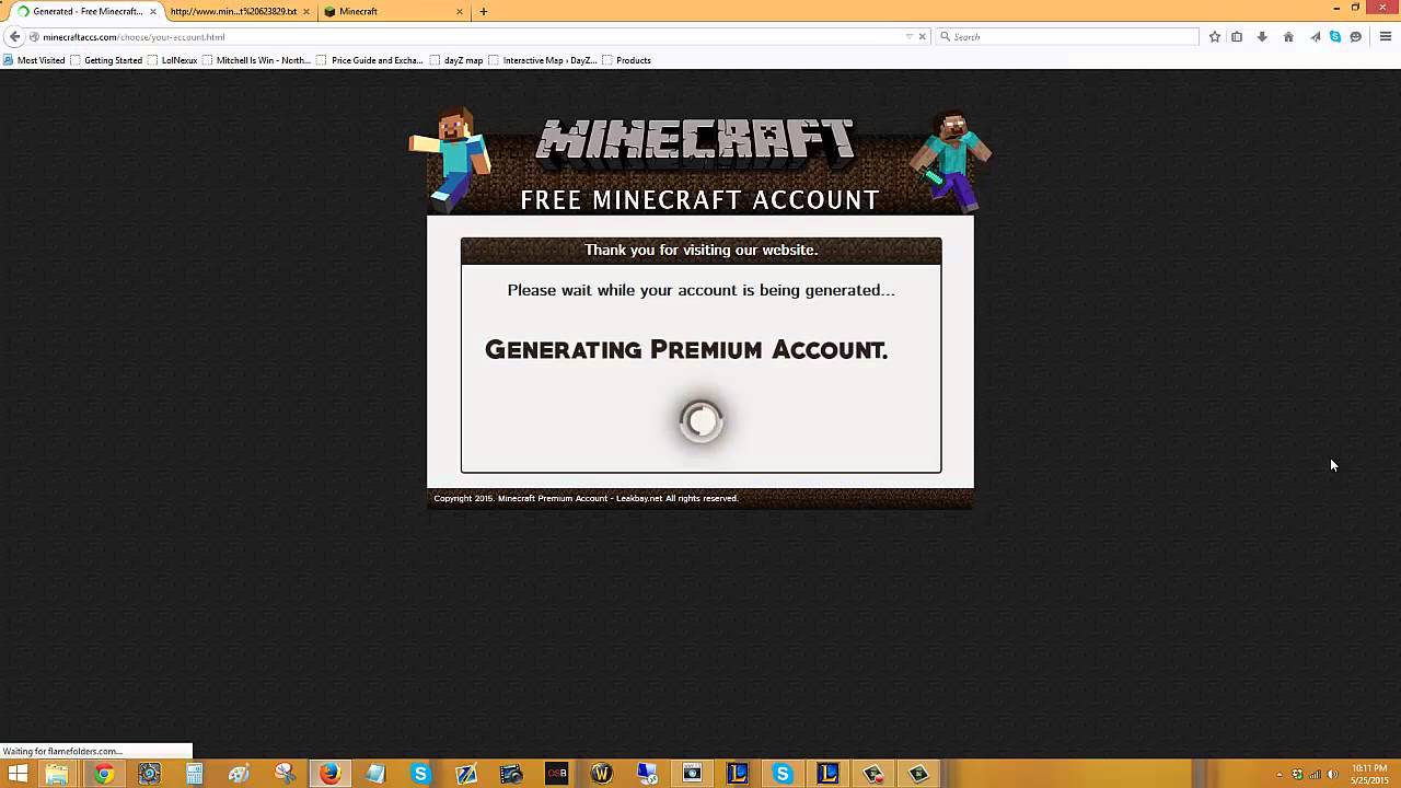 Free Minecraft account 2015 - YouTube