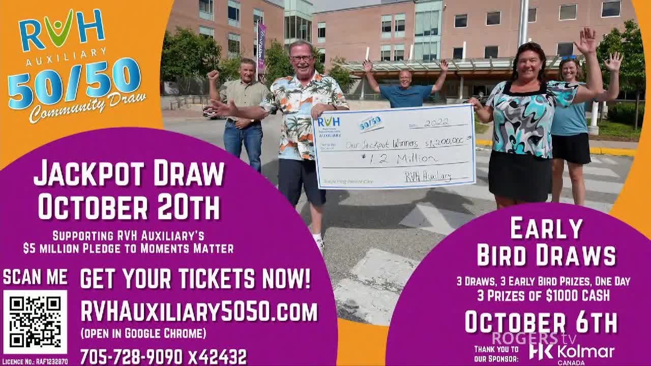 INFO Simcoe RVH Auxiliary Monthly 50 50 Community Draw Rogers Tv
