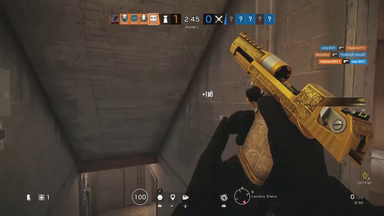 Rainbow six siege Golden gun Montage - YouTube