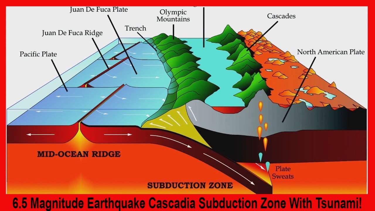6.5 Magnitude Earthquake Cascadia Subduction Zone With Tsunami! - YouTube