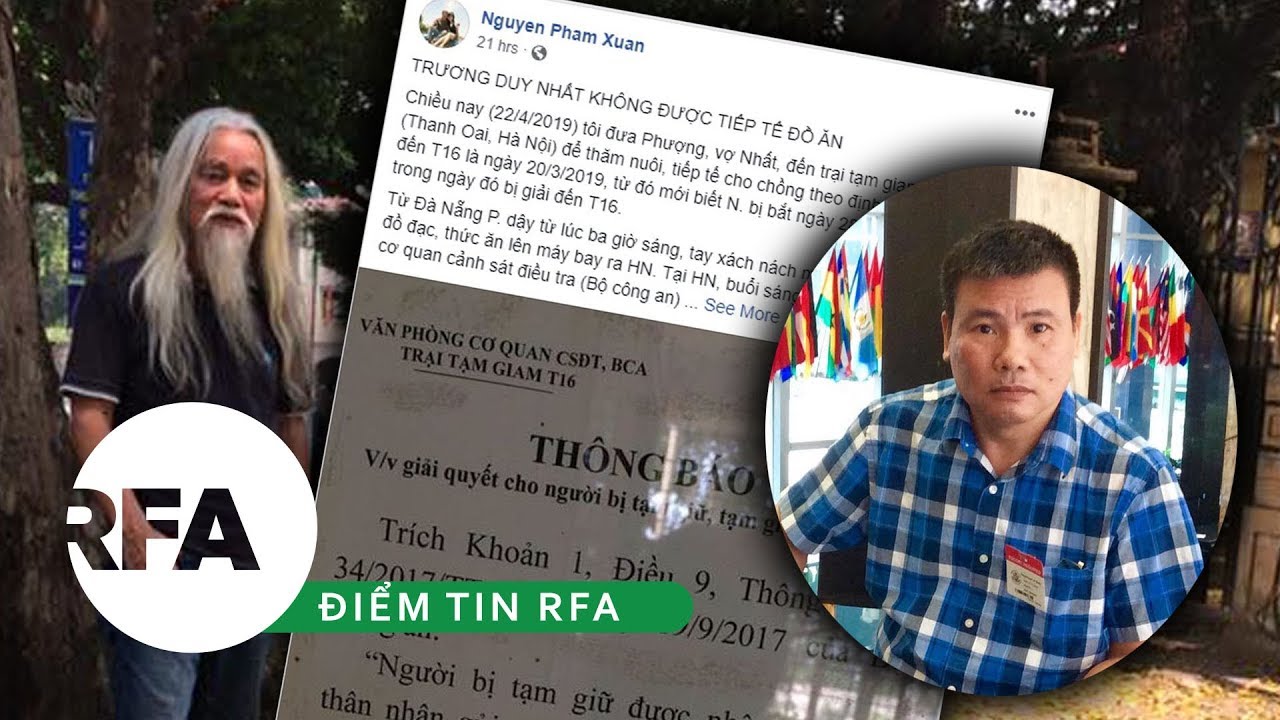 Điểm tin RFA | Blogger Trương Duy Nhất không được nhận đồ tiếp tế từ ...