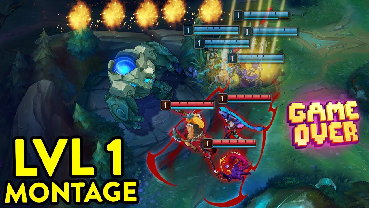 CRAZIEST LEVEL 1 MOMENTS IN LEAGUE OF LEGENDS #4 - YouTube