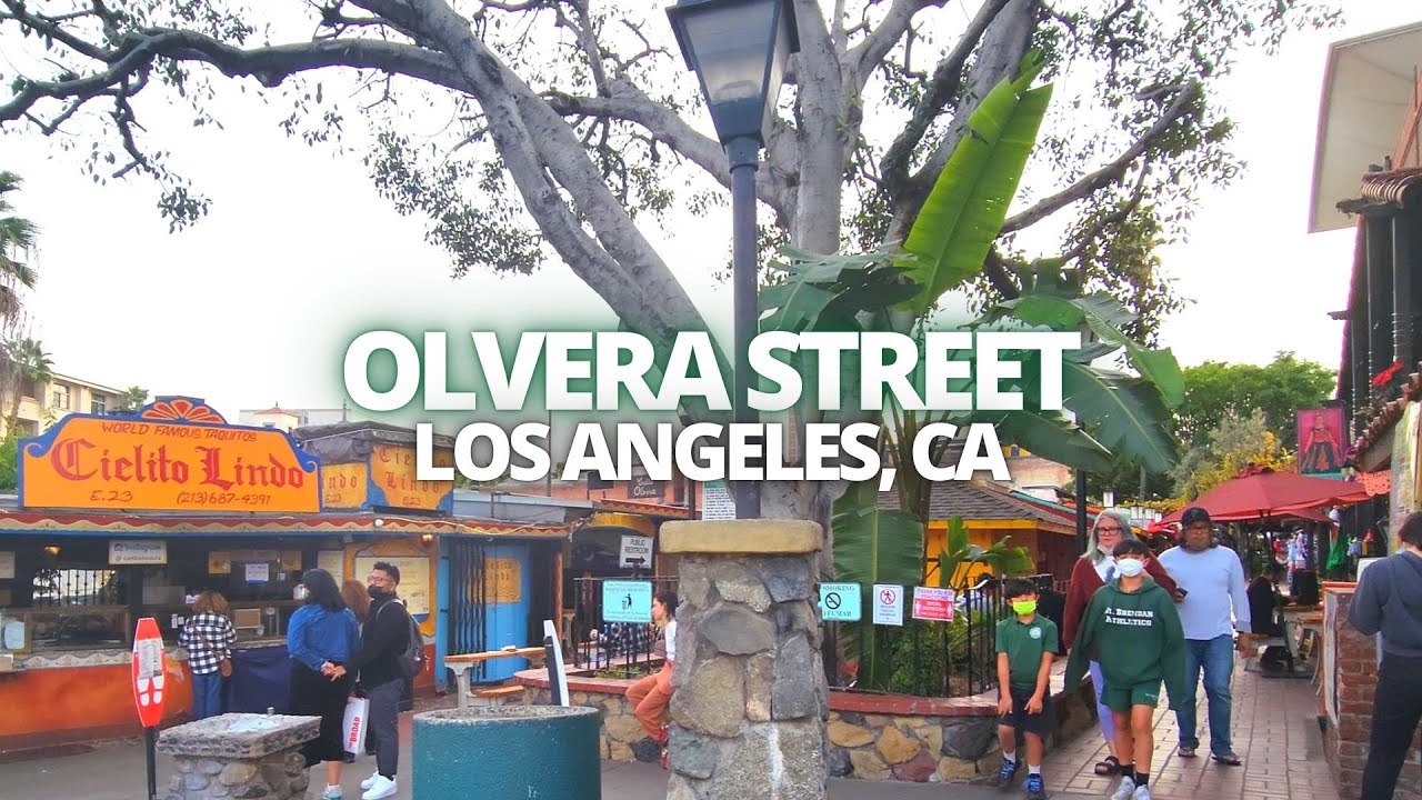 Exploring Olvera Street in Downtown Los Angeles, California USA Walking ...