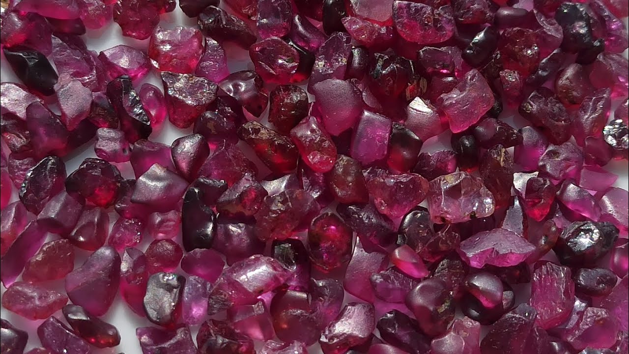 Natural Ruby Rough Collection - YouTube