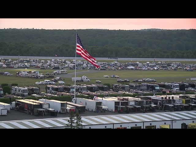Nascar Infield Campers Kurt Busch Dedicates New Infield Fan Bridge At