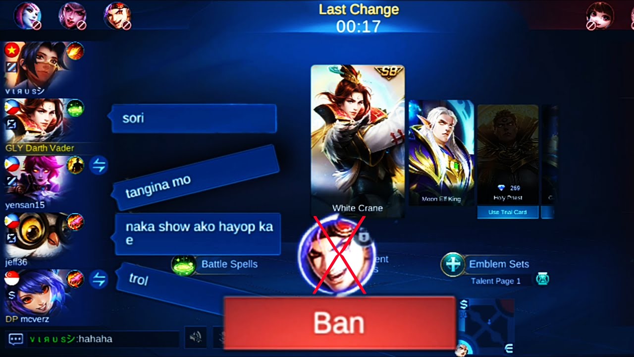 NOT INTENTION TO BAN TOXIC ALLY HERO HIS SO ANGRY AND THIS GONNA HAPPEN ...