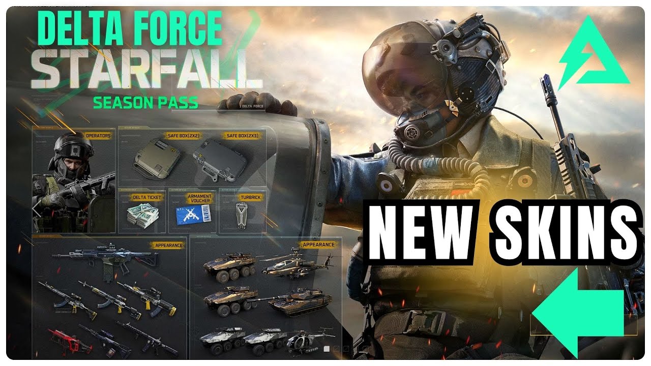 DELTA FORCE NEW SEASON STARFALL - ALL WEAPON SKINS. - YouTube