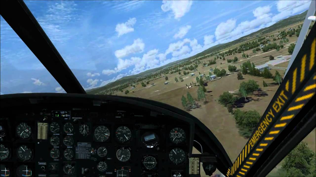 Aerosoft Huey X autorotation demonstration - YouTube