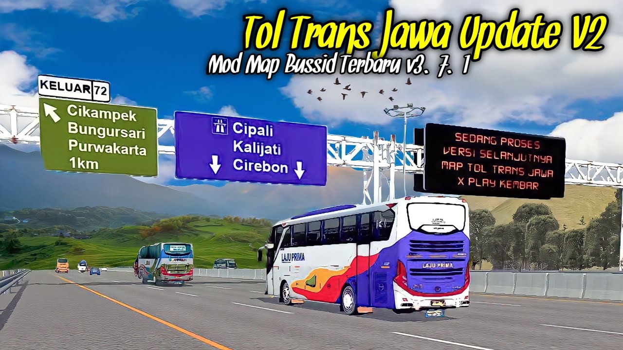 UPDATE V2 ! Mod Map Tol Trans Jawa Bussid V3.7.1 terbaru - YouTube