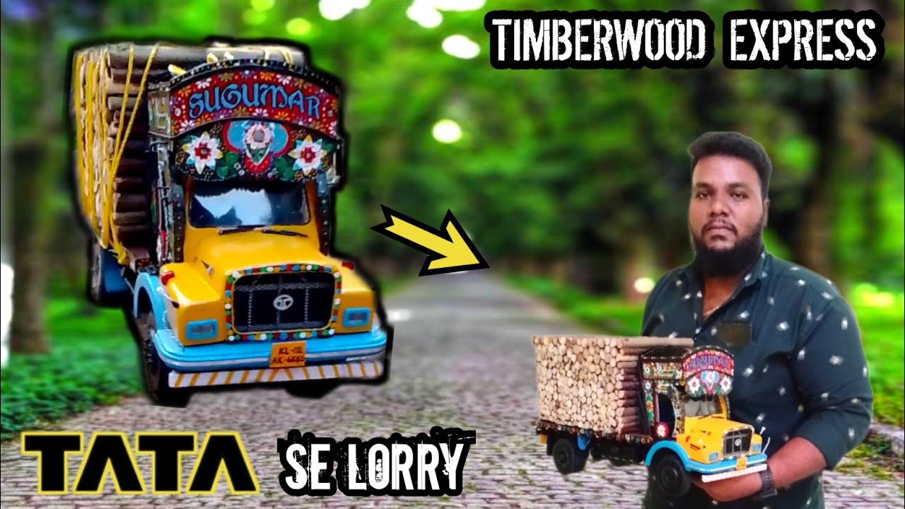 tata se lorry handmade miniature timber wood lorry tata vintage truck ...