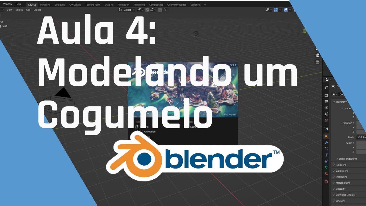 Aula 4 - Modelando um Cogumelo no Blender - YouTube