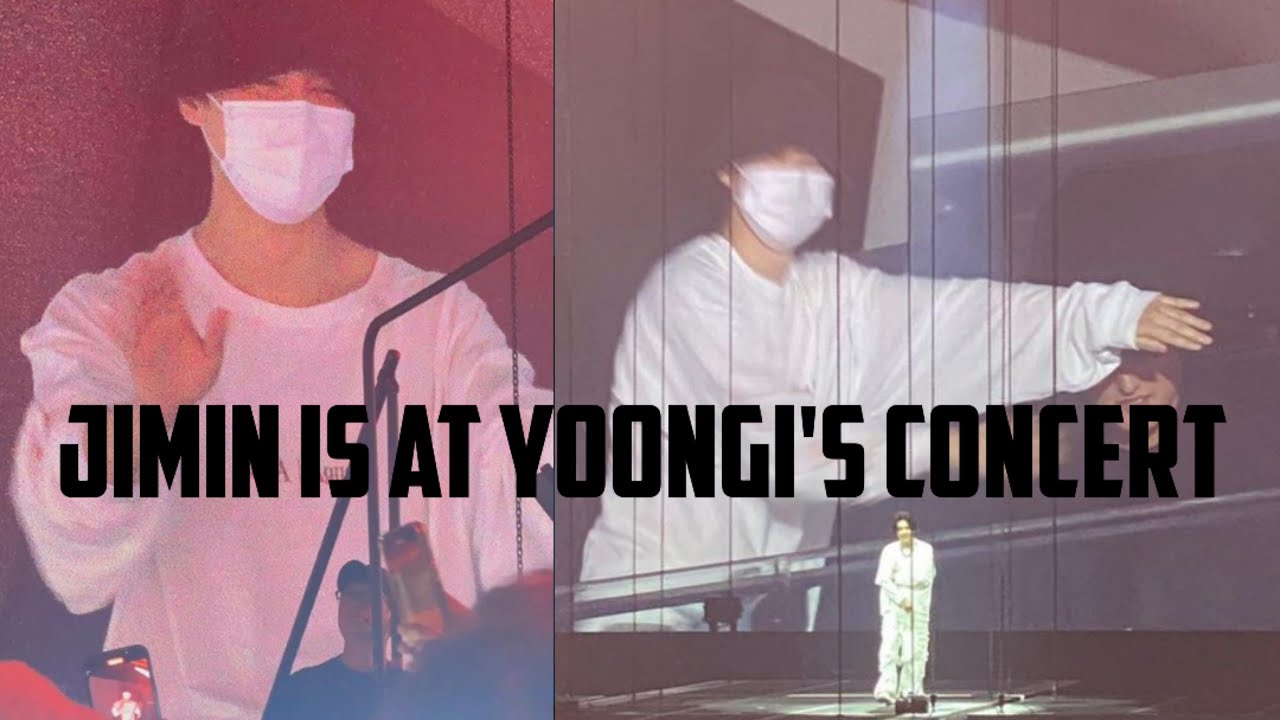 JIMIN IS AT YOONGI'S CONCERT | JIMIN on BIG SCREEN AT #AGUSTD_SUGA TOUR ...