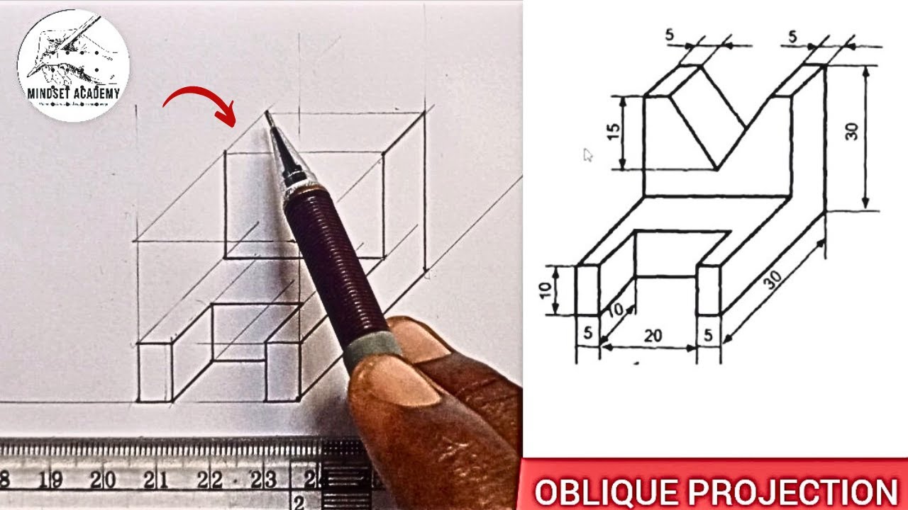 OBLIQUE |CABINET OR CAVALIER| PROJECTION IN TECHNICAL ENGINEERING ...