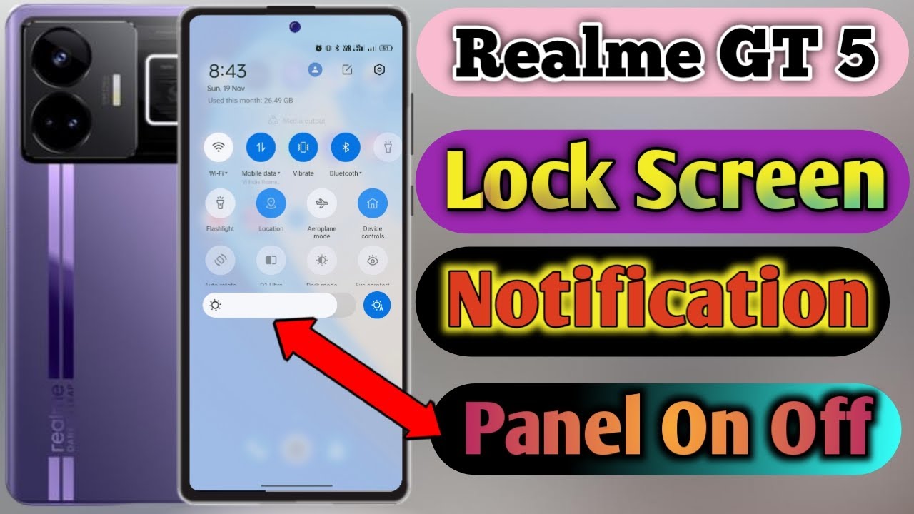 realme gt 5 notification panel hide kaise kare, realme gt 5 ...