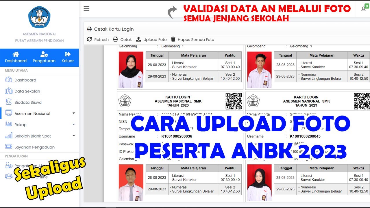 CARA UPLOAD FOTO PESERTA ANBK 2024 - YouTube