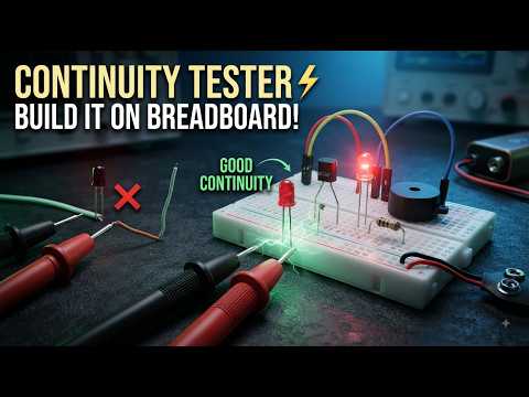 How to Make a Continuity Tester on Breadboard ⚡ | BC547, LED & Buzzer | DIY Electronics Project
