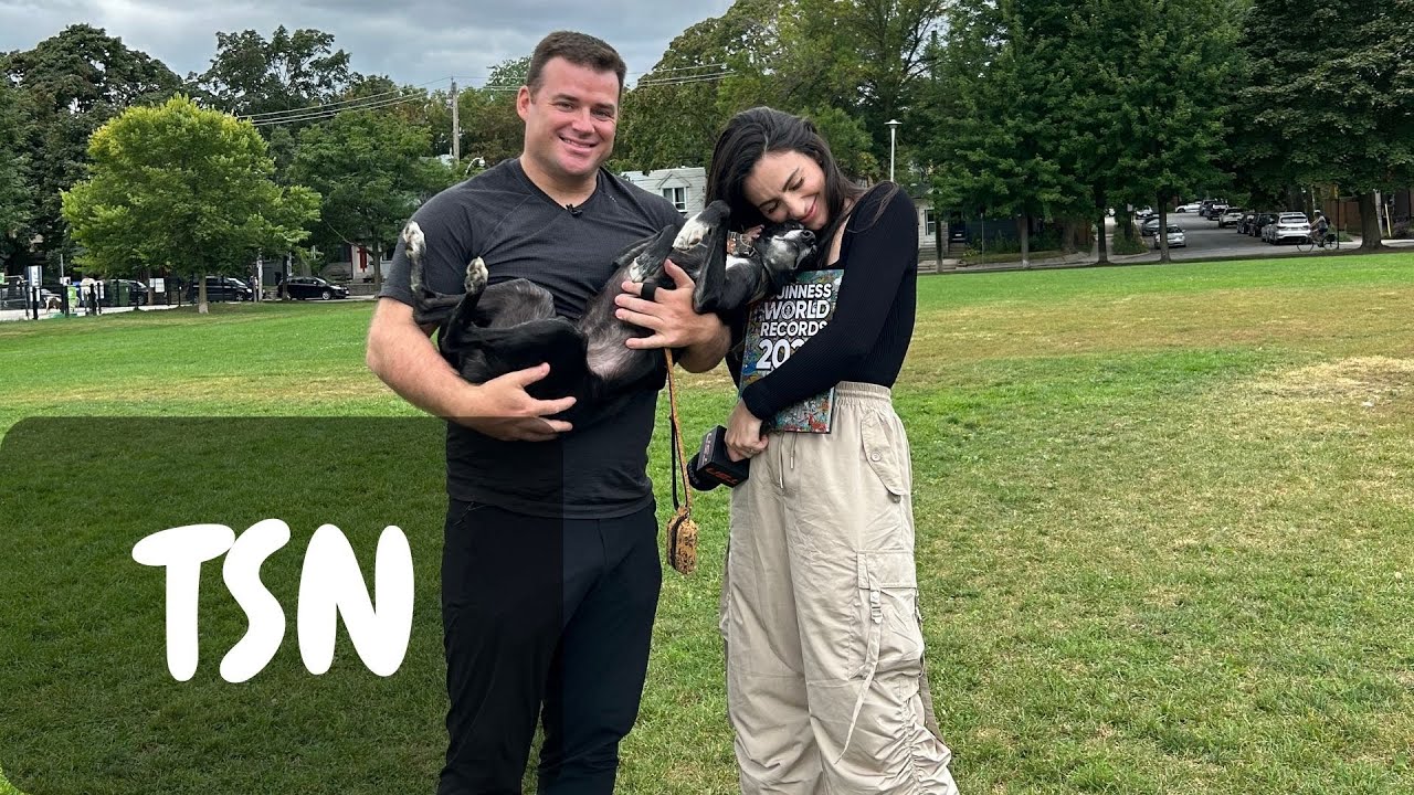Frisbee Rob and Sailor the Touchdown Dog on TSN with Marissa Roberto ...