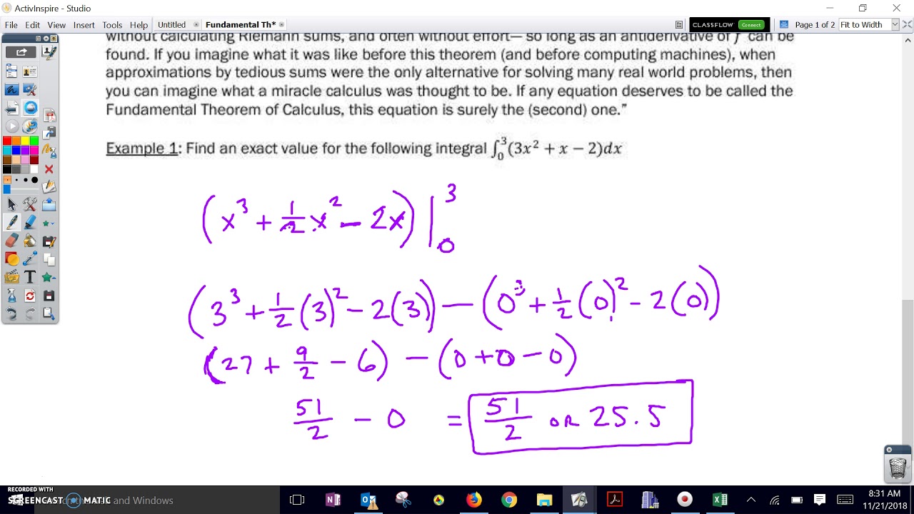 Fundamental theorem of calculus part 2 - laderzen