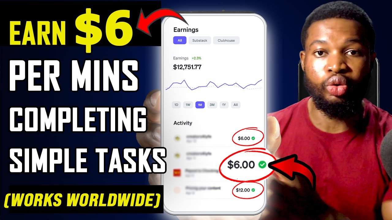 Earn $6 Every Minute COMPLETING SIMPLE TASKS (Make Money Online)