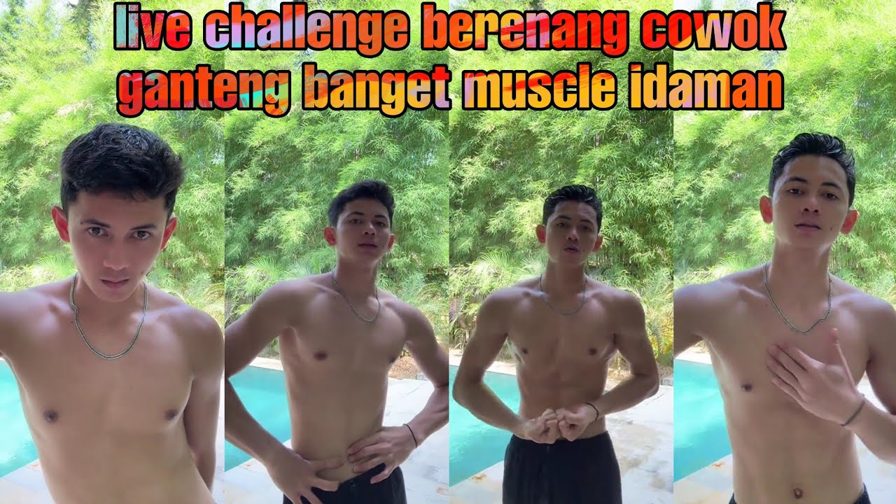 live challenge berenang cowok ganteng banget muscle idaman - YouTube