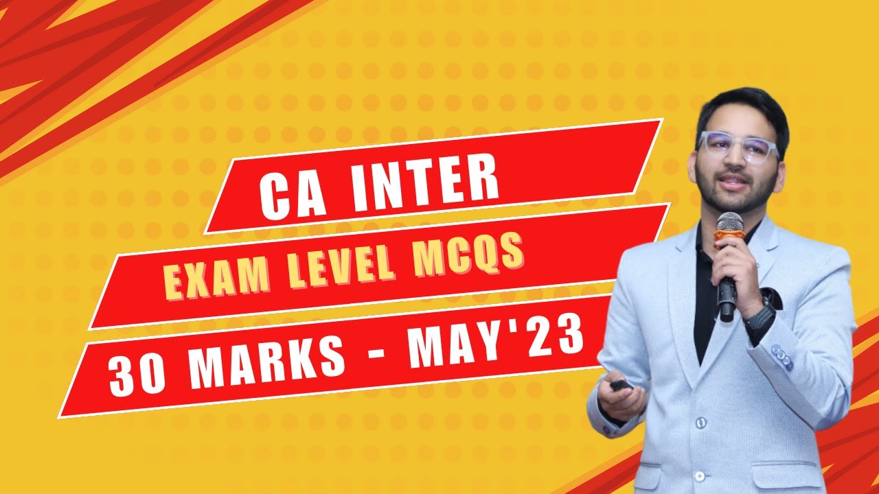 CA Inter Nov'22 MCQs for your Practice : )ICAI | CA | CS | CMA - YouTube