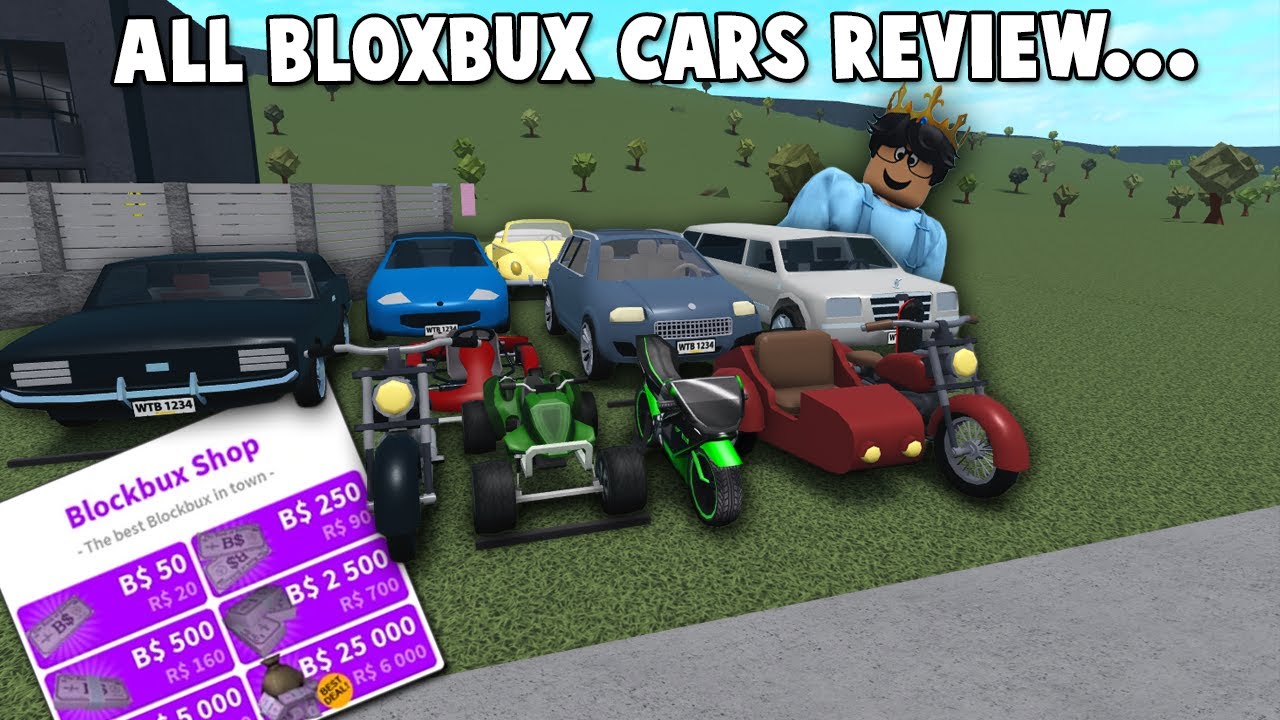 buying and reviewing ALL BLOXBURG BLOXBUX CARS... - YouTube