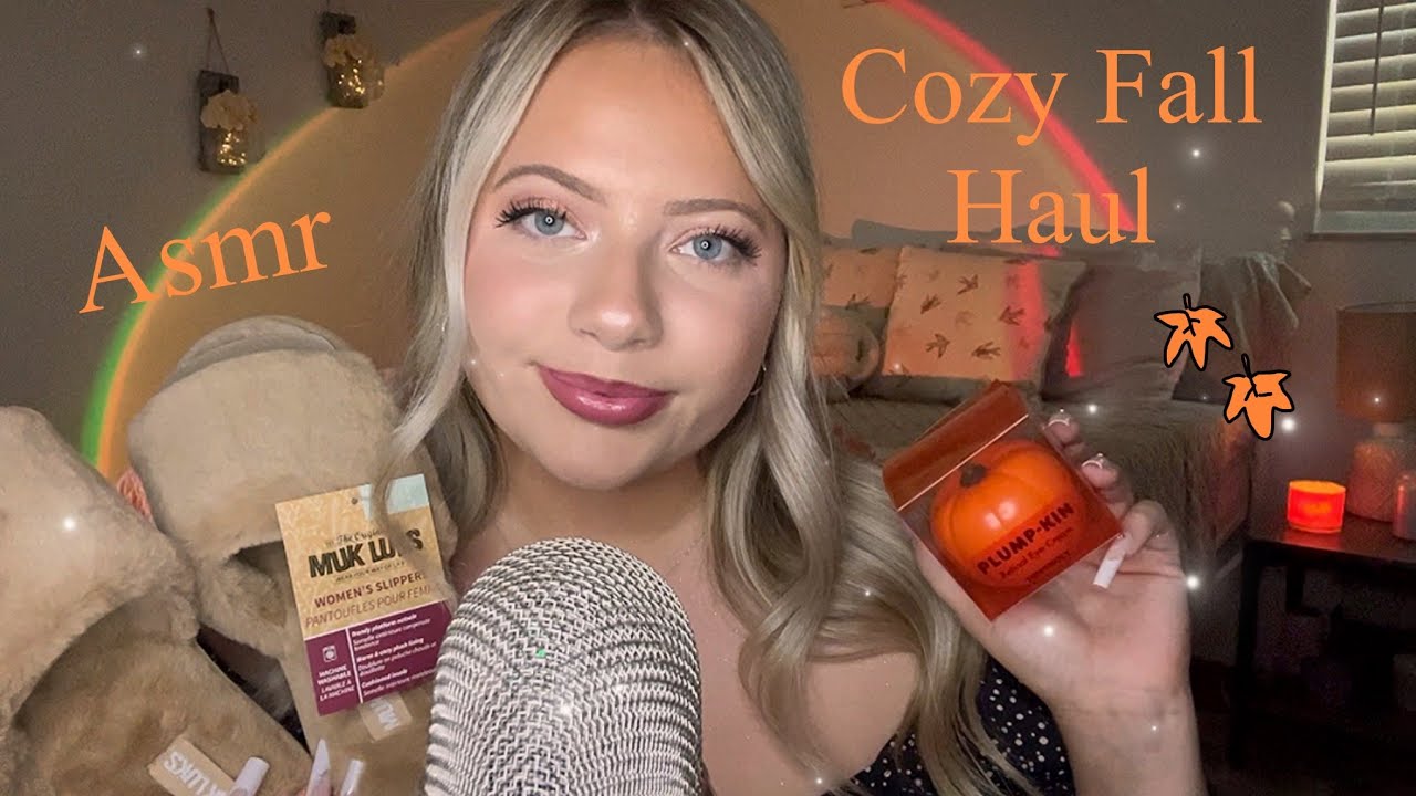 Asmr First Fall Haul of the Year! Tapping & Scratching on Cozy Fall ...
