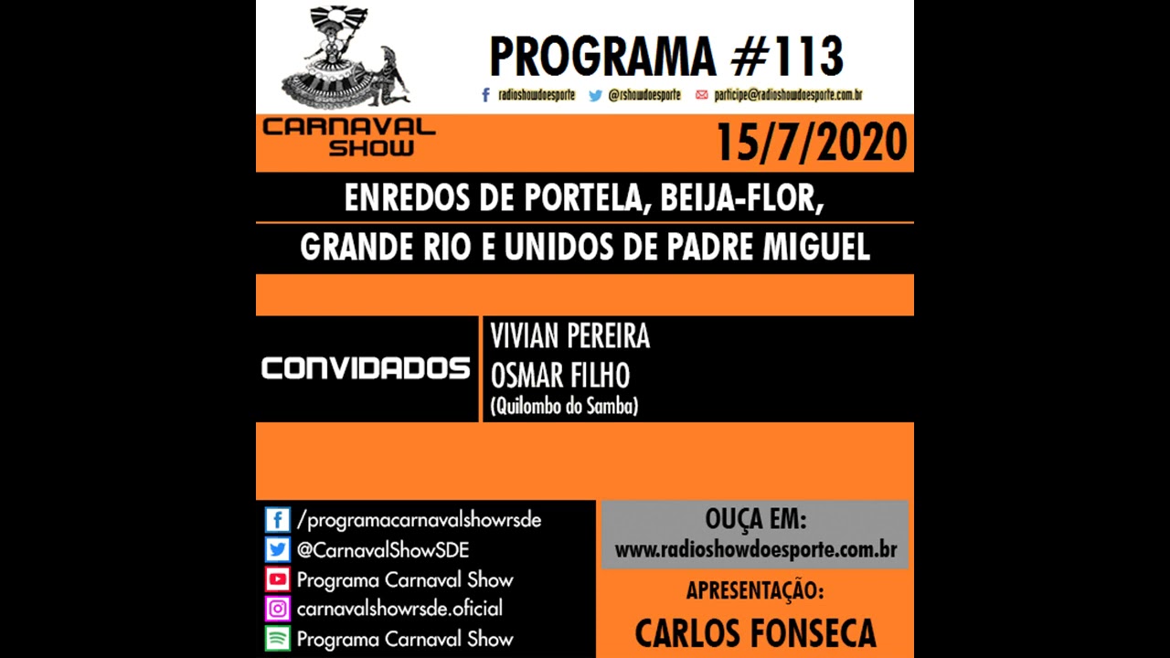 Carnaval Show #113 (15/7/2020) - YouTube