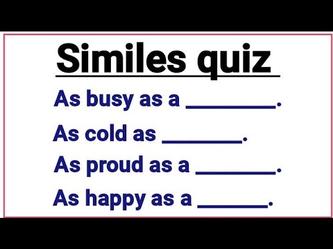 English similes quiz challenge//Learn and improve your English grammar ...