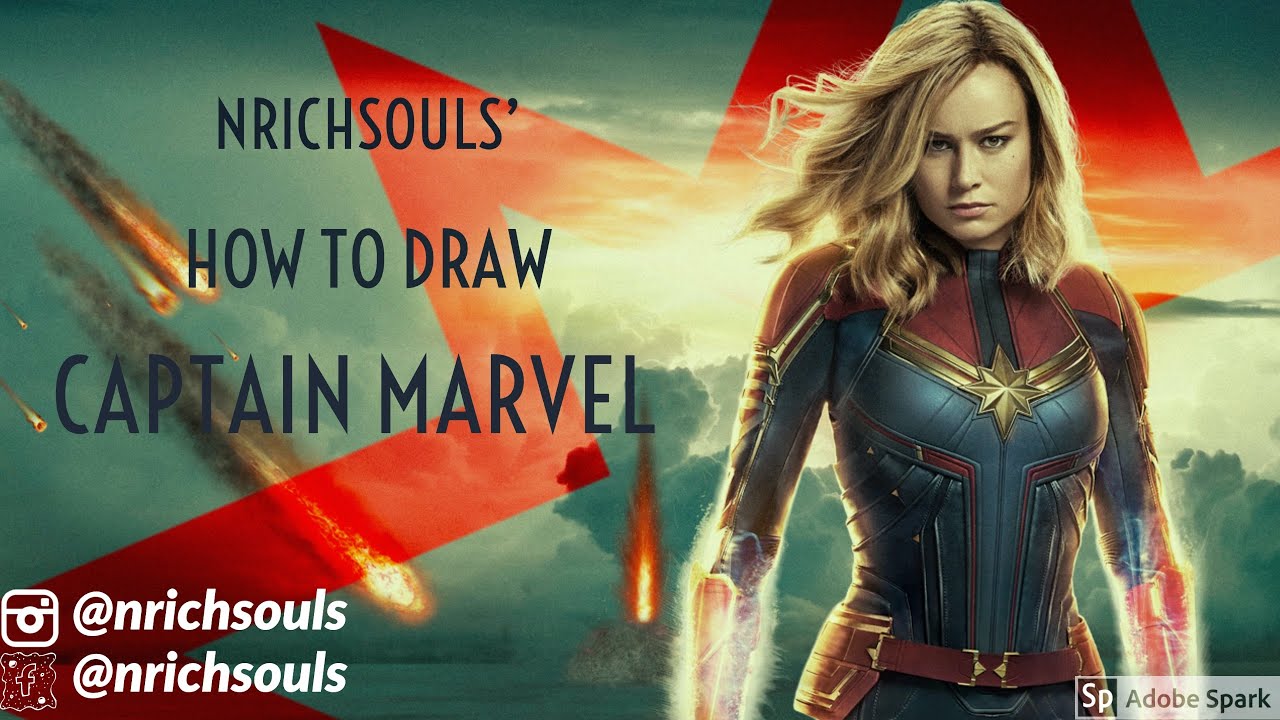 HOW TO DRAW CAPTAIN MARVEL - YouTube