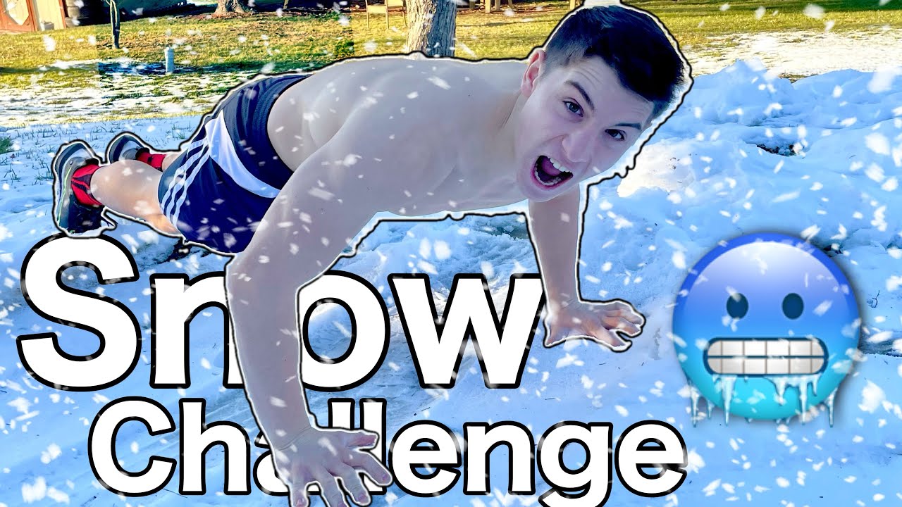 FREEZING SNOW WORKOUT CHALLENGE! - YouTube