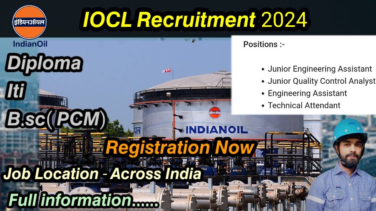 IOCL Recruitment 2024 || Junior Engineer and Technical assistant. - YouTube