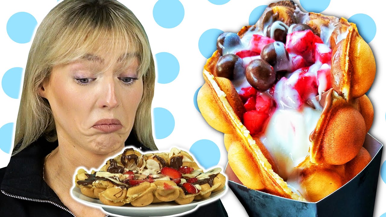 Irish People Try Bubble Waffles - YouTube
