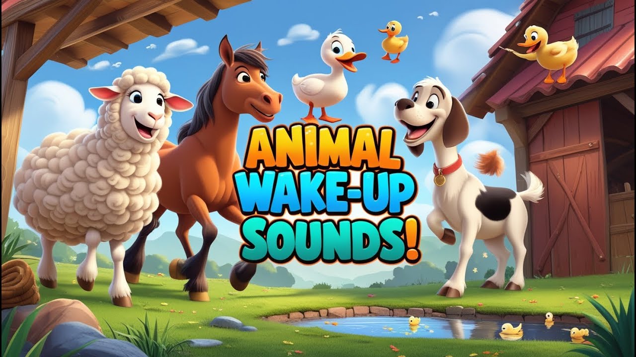 Animal Wake-Up Song | Fun Farmyard Animal Sounds for Kids Animal Wake ...