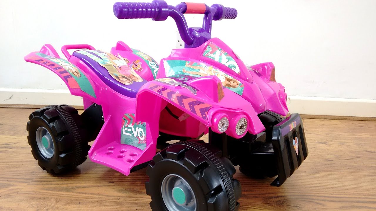 HUGE Pink Quad Bike Ride On Walkaround | Power Wheels Playtime Kids Fun ...